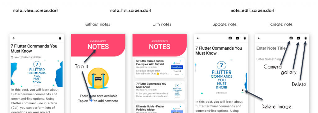 Flutter Notes App Tutorial Androidride